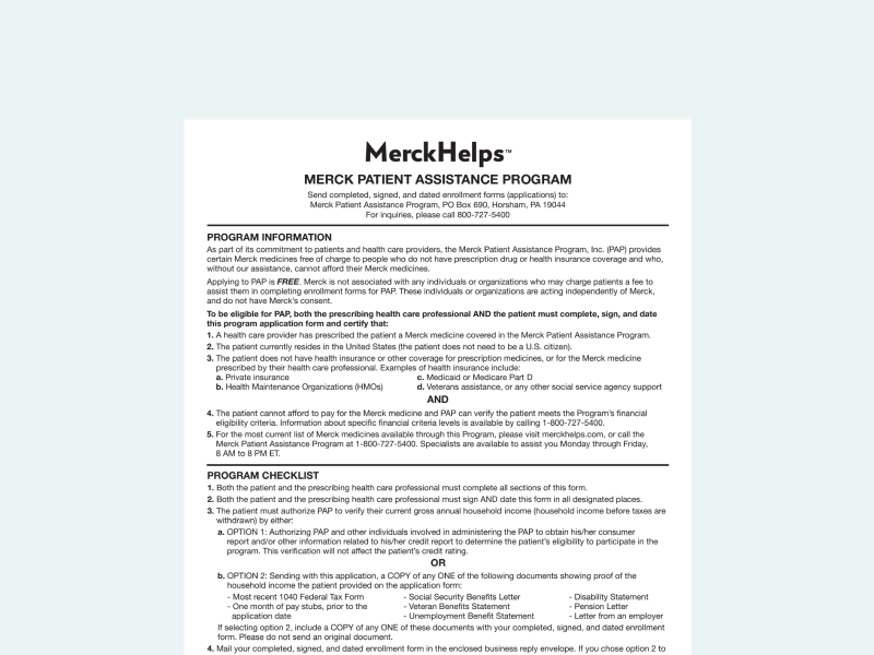 Merck Programs to Help Those in Need - Resources