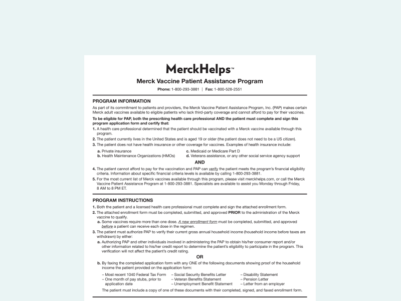 Merck Programs to Help Those in Need - Resources