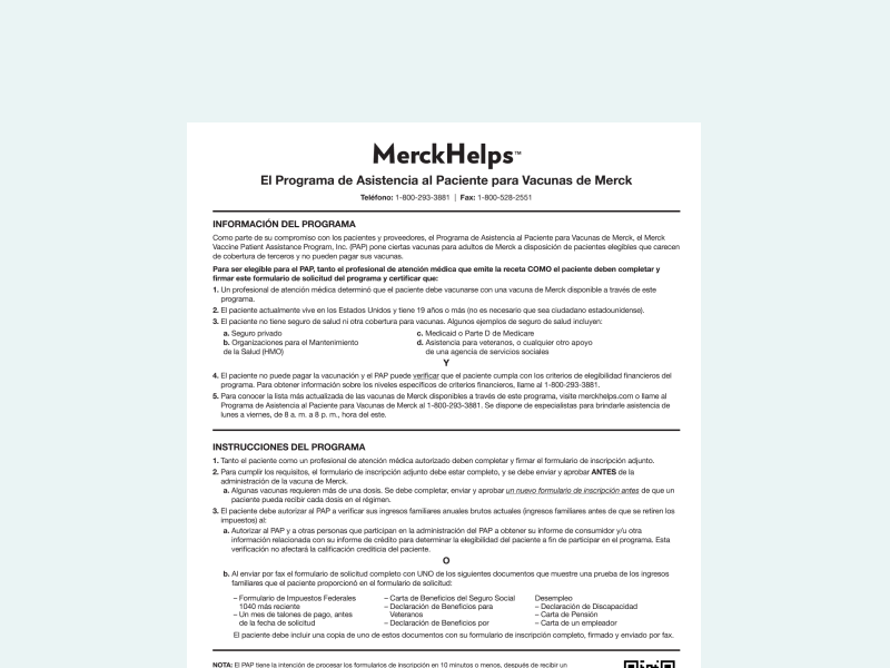 Merck Programs to Help Those in Need - Resources